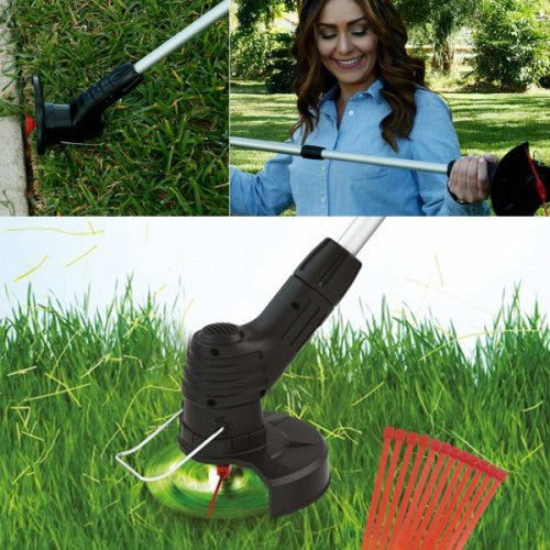 Der innovative Rasentrimmer funktioniert mit herkömmlichen Kabelbindern ...